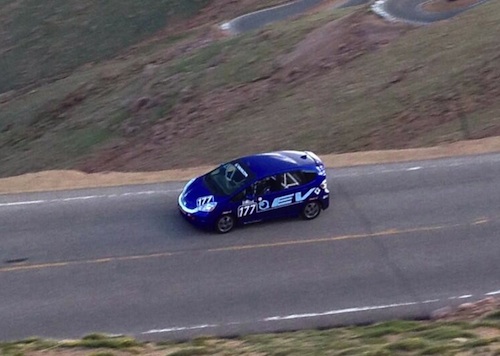 Honda Fit EV wins Pikes Peak race